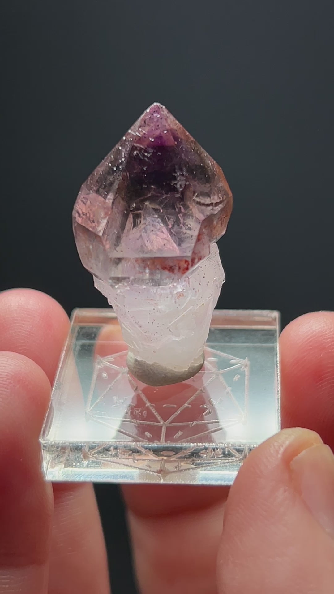 AMETHYST SMOKY AMETHYST SCEPTER WITH HEMATITE AND PHANTOMS – Secret ...